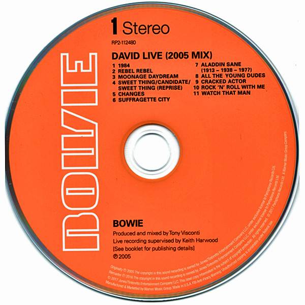 David Bowie David Live [Remastered] : CD1 | CD Covers | Cover Century ...